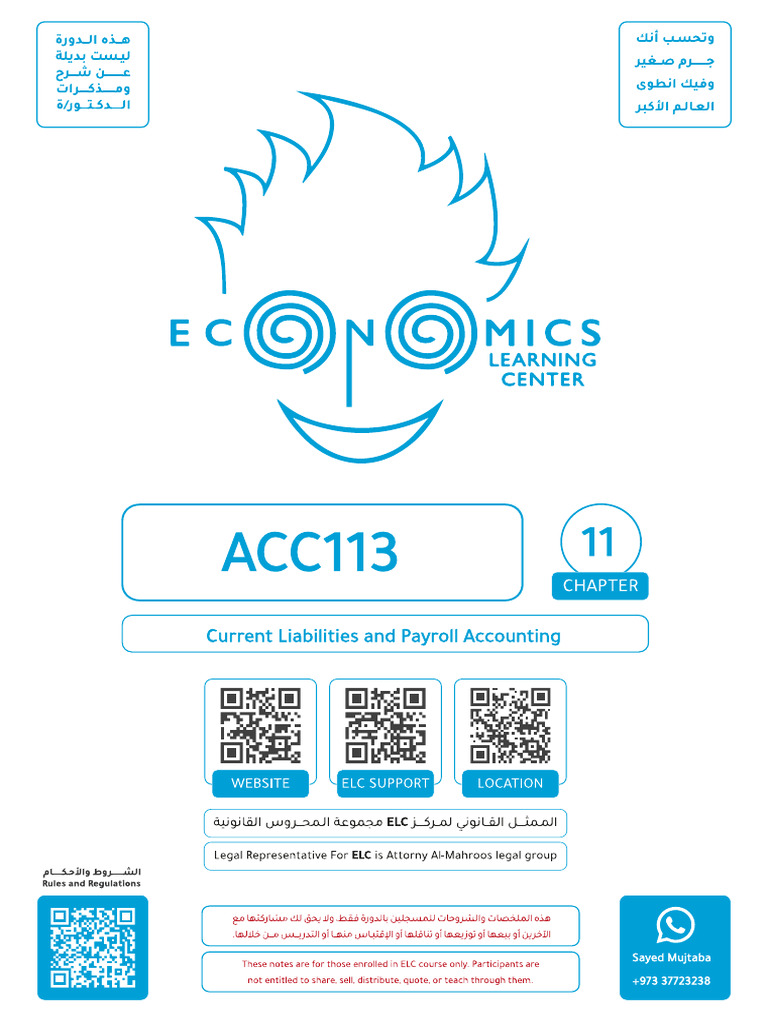 Elc - Acc113 - CH 11 - SM - 2nd Sem | PDF | Taxes | Debits And Credits