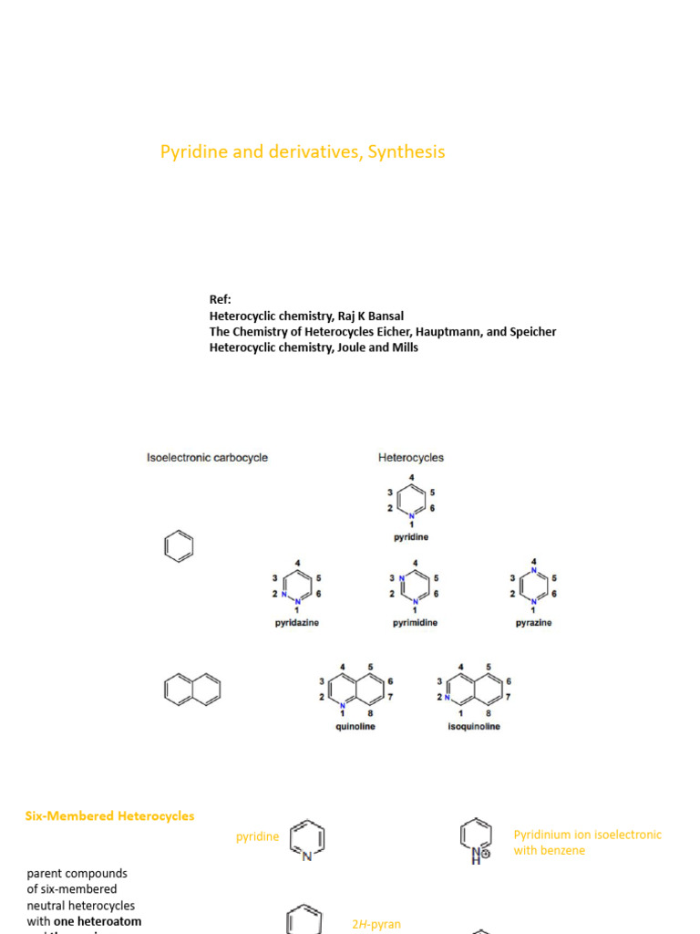 Pyridine and Pyridine Derivatives | PDF | Pyridine | Aldehyde