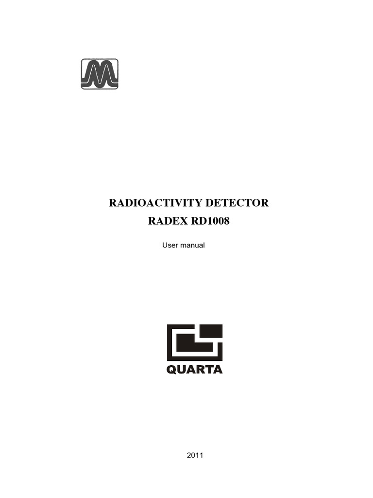 radex rd1008 | PDF | Ionizing Radiation | Gamma Ray