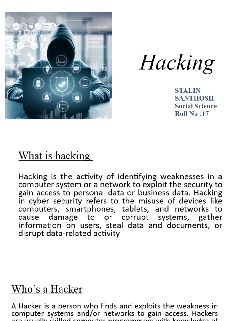 Understanding Hacking: Types & Prevention | PDF | Security Hacker ...