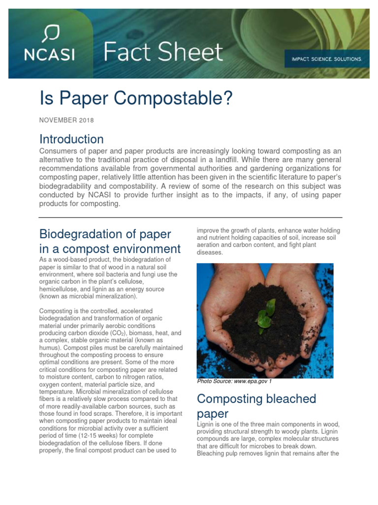Paper Composting Fact Sheet | Download Free PDF | Compost | Biodegradation