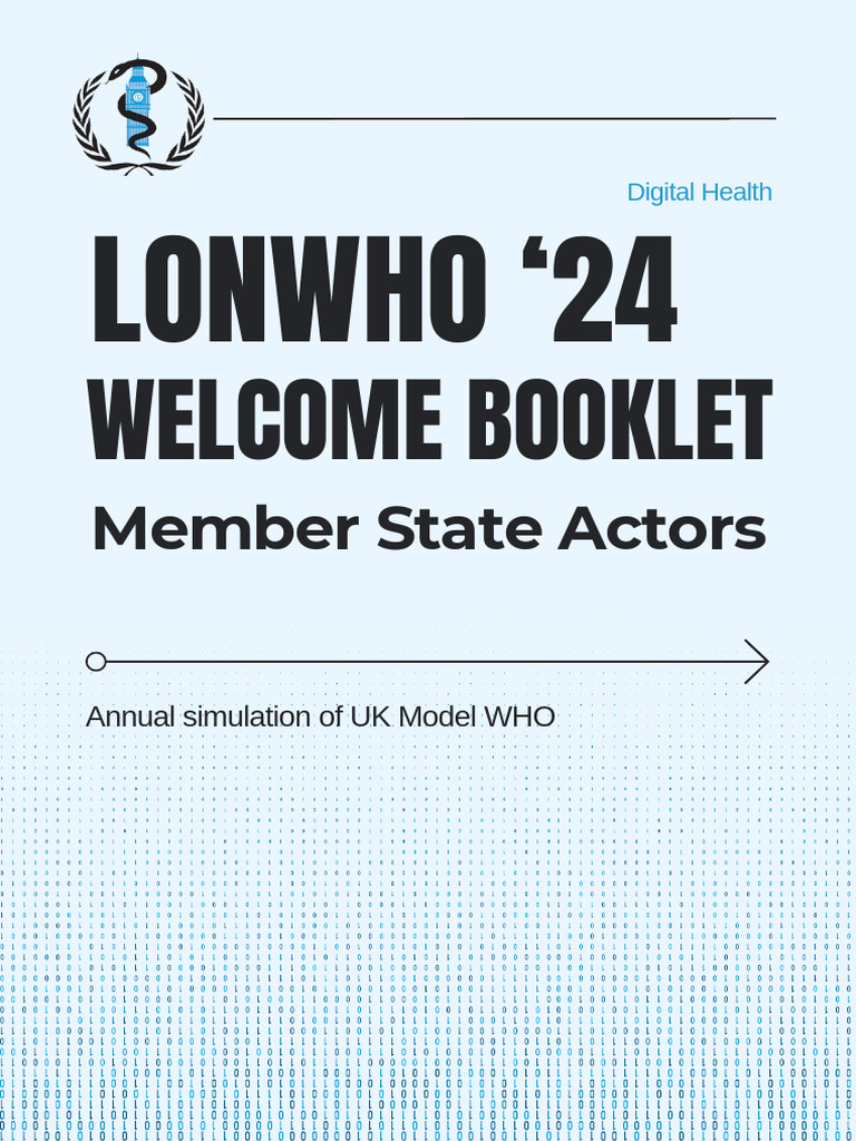 (Member State Actors) LonWHO 2024 Delegate Welcome Booklet | PDF | Non ...
