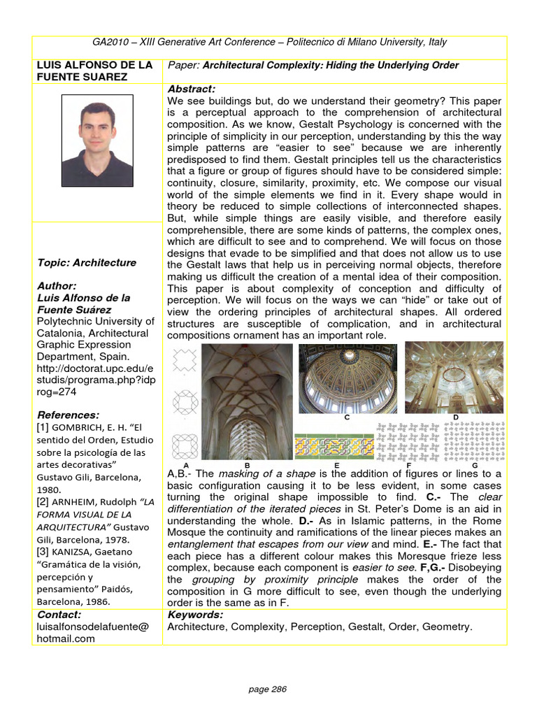 Architectural Complexity Hiding The Underlying Order | PDF | Perception ...