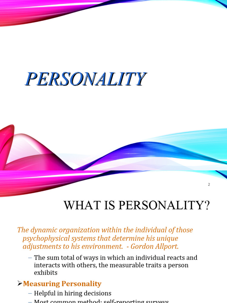Personality 1 | PDF | Psychological Concepts | Behavioural Sciences