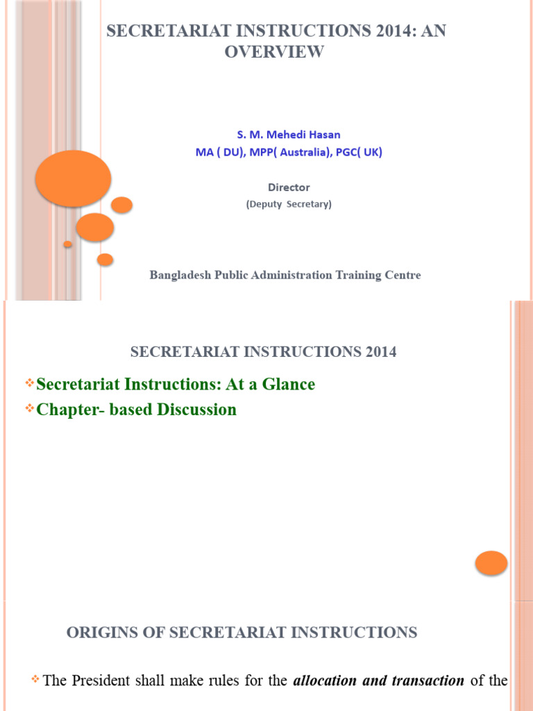 7.01 Secr Inst 2014 | PDF | Government