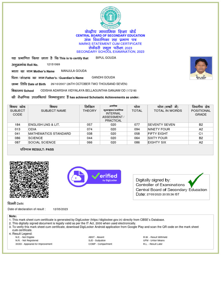 Prev Certificate | PDF