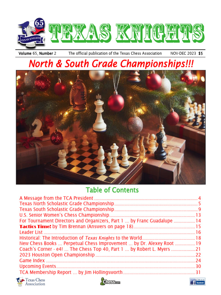Texas Knights Nov Dec 2023 | PDF | Chess