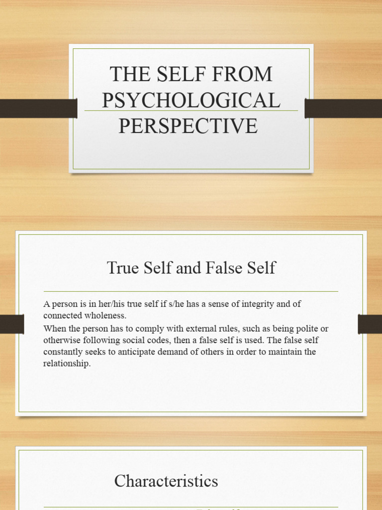 Group 1. The Self FromPsychological Perspective. Acain Caña Guanzon ...