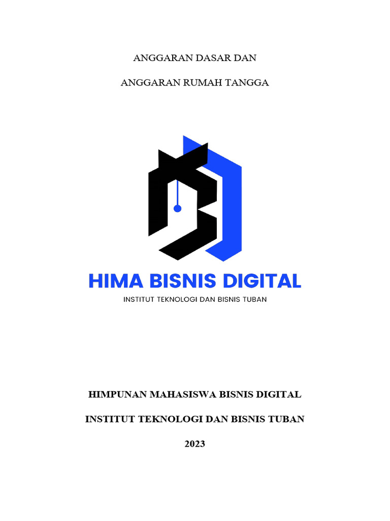 AD/ART HIMABISDI ITB Tuban 2023 | PDF | Pengelolaan Keuangan & Uang