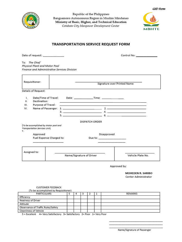 Trip-Ticket | PDF | Motor Vehicle | Road Transport
