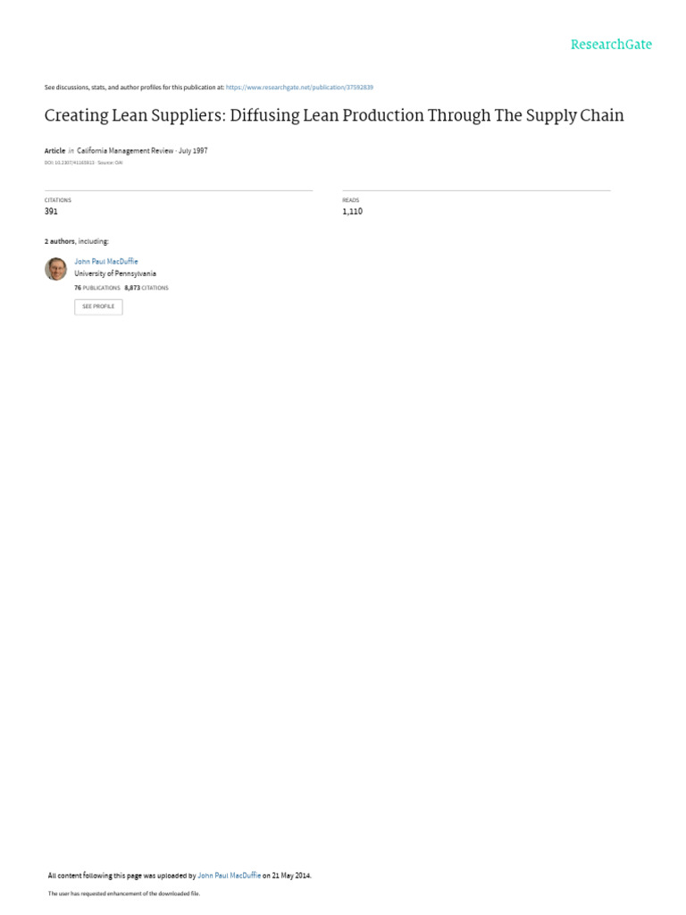 Lean Production in Honda Special | PDF | Lean Manufacturing | Supply Chain