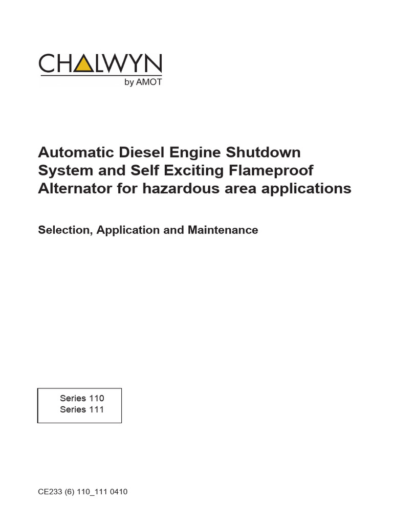 Diesel Engine Shutdown Systems Overview | PDF | Valve | Engines