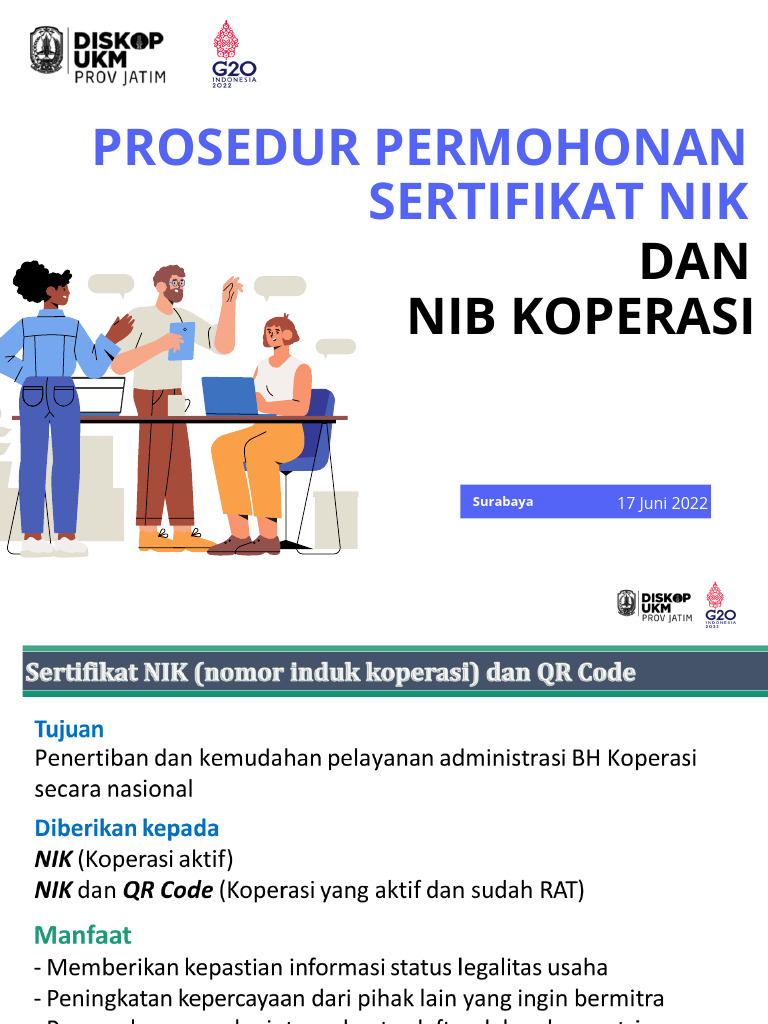 Prosedur Nik Dan Nib Koperasi | PDF | Pengelolaan Keuangan & Uang