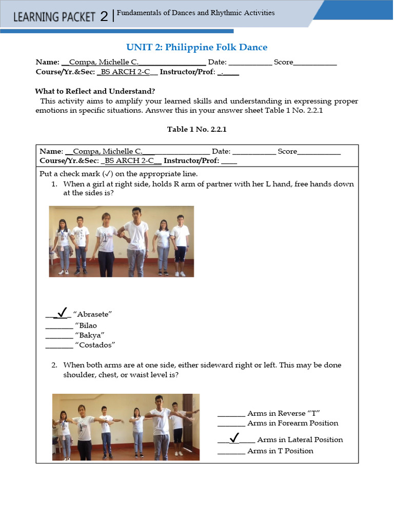 PE-3-Unit-2 - COMPA, MICHELLE C - BS - ARCH - 2C | Download Free PDF ...