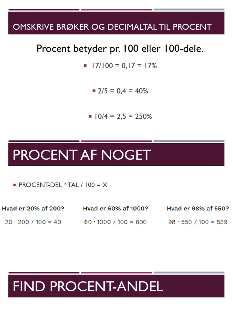 procentregning | PDF
