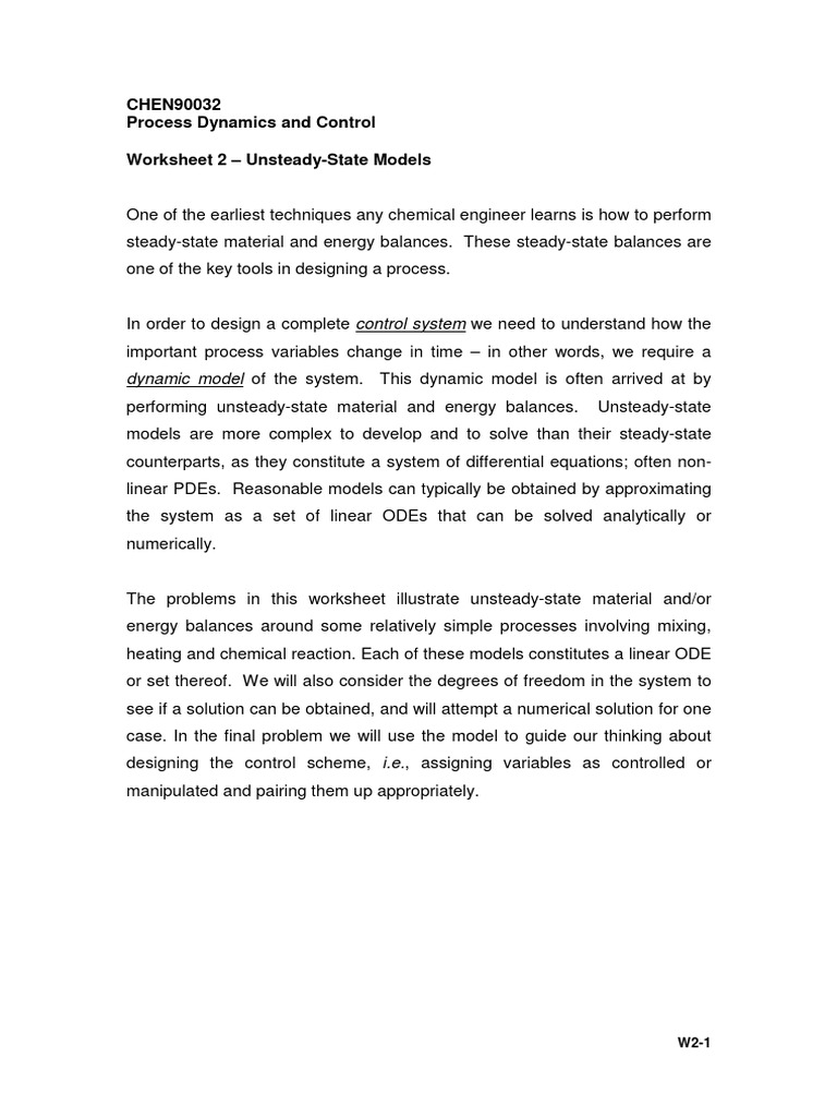 Worksheet 2 | PDF | Differential Equations | Ordinary Differential Equation