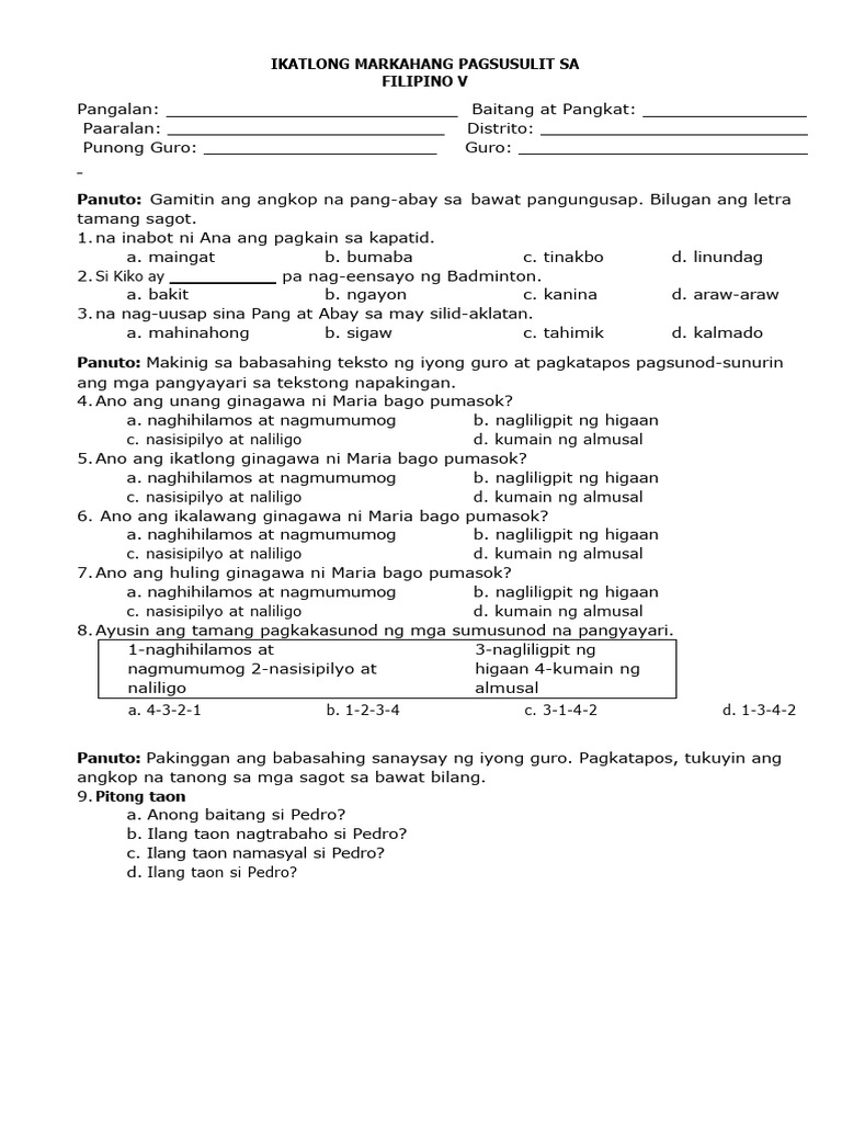 Filipino 5 Final | PDF