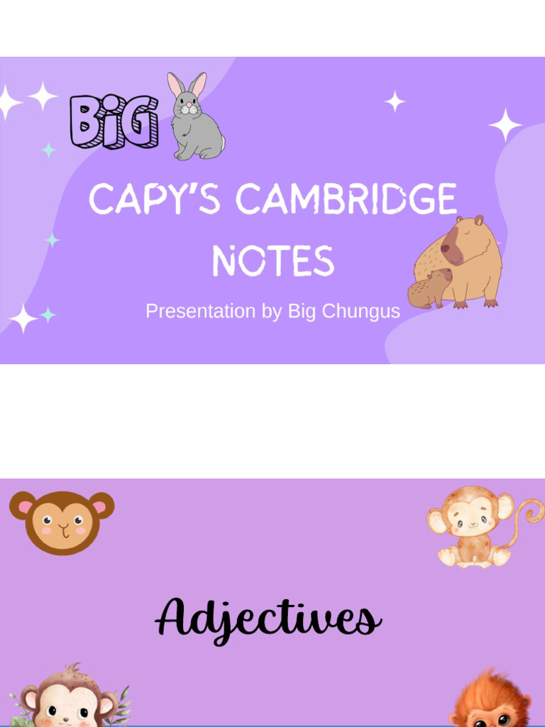 Capy Cambridge Notes | PDF | Adjective | Adverb