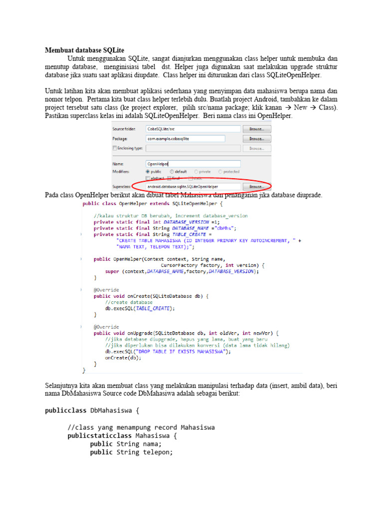 Membuat Database SQLite | PDF | Seni | Komputer