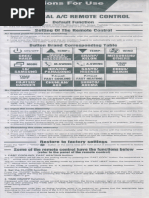 K 1028E Code Table | PDF | Electronics | Consumer Electronics