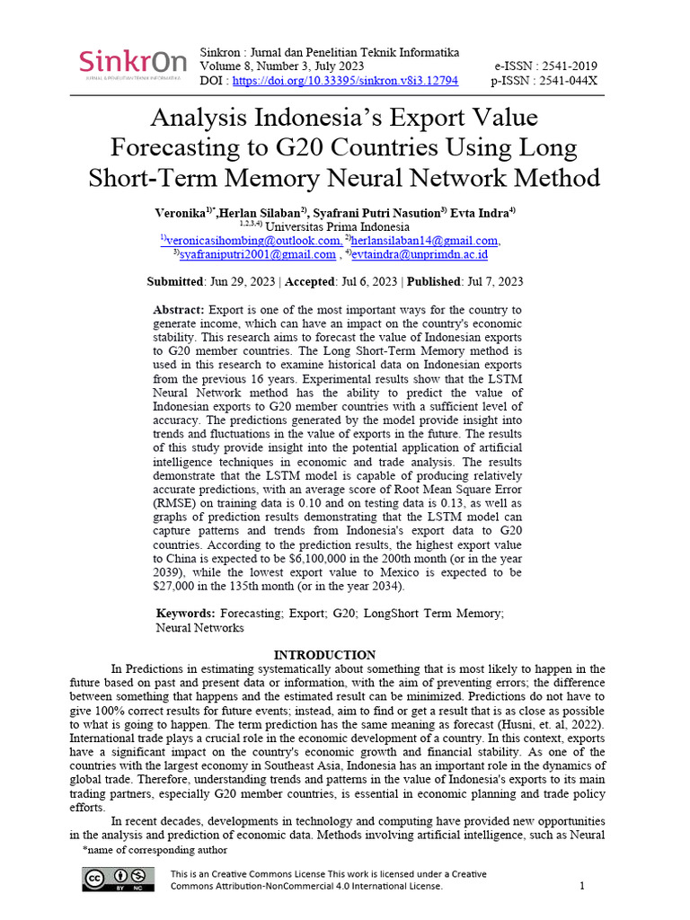 Petty Sijabat finish | PDF | Artificial Neural Network | Forecasting