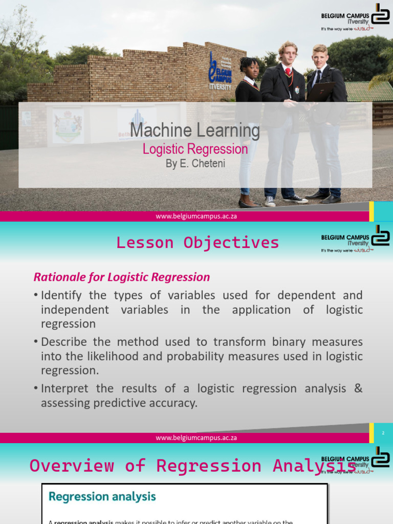 LO3 Logistic Regression1 | PDF | Logistic Regression | Regression Analysis
