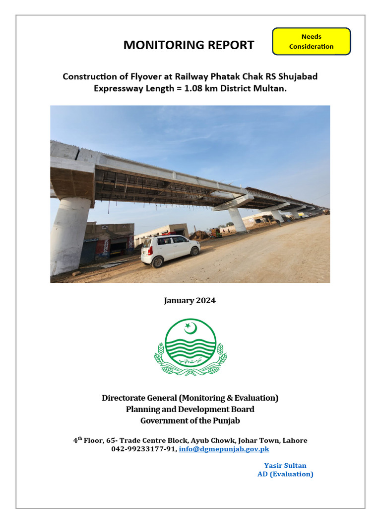 Shujabad Flyover 15-1-24 Final | PDF | Safety | Personal Protective Equipment