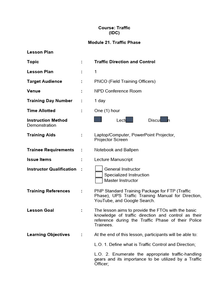 Traffic Direction and Control Training | PDF | Traffic | Hand