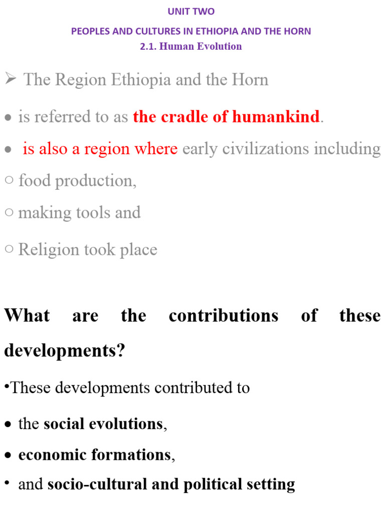 Hiist 1012 Unit Two Power Point Presentation | PDF | Homo | Hominidae