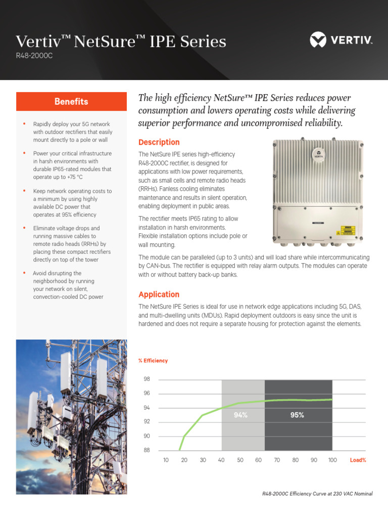 Vertiv Netsure Ipe r48 2000c Ds en GL DC 00181 Web | PDF | Alternating Current | Rectifier