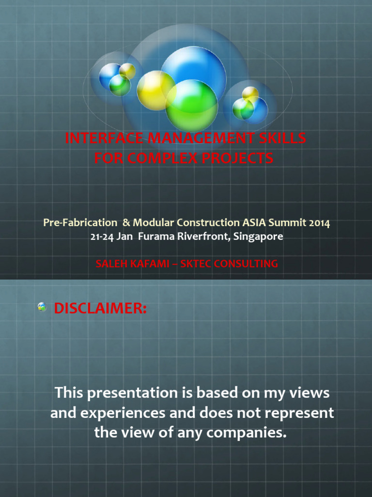 Interface Management For Complex Projects | PDF | Modular Programming ...