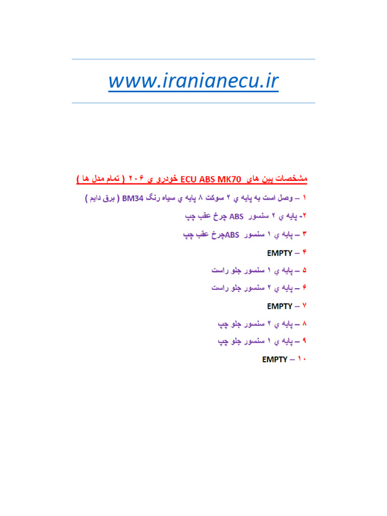 Abs mk70 PINOUT | PDF