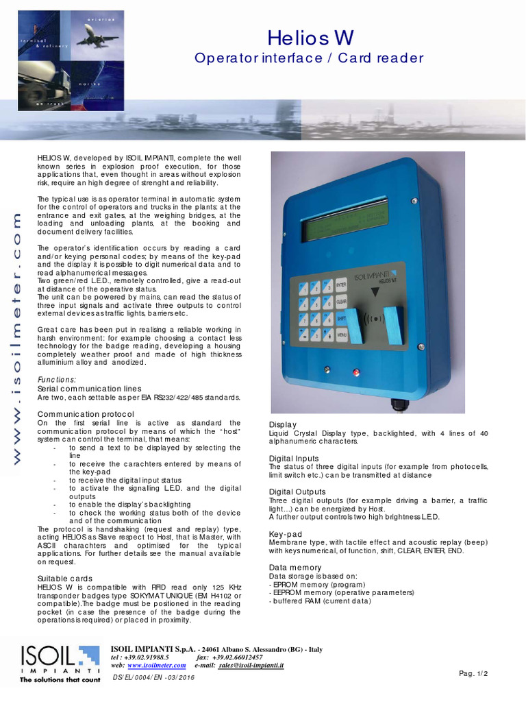 Helios Operator Interface | PDF | Information And Communications ...