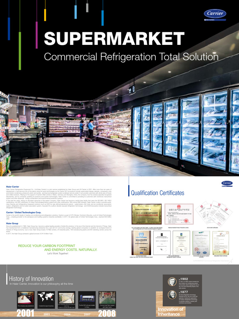 Supermarket Commercial Refrigeration Total Solution | PDF ...