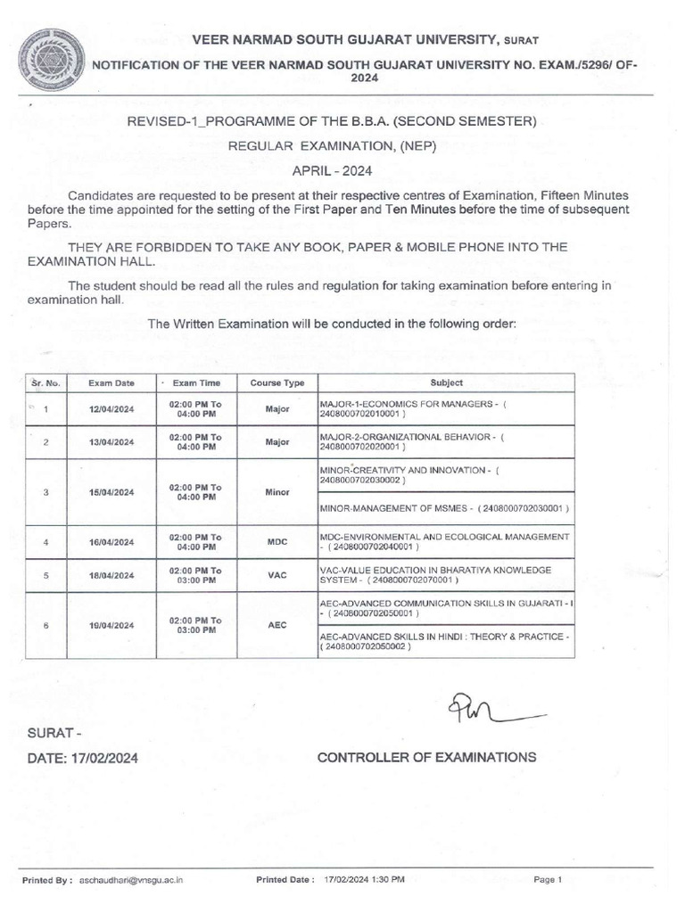 BBA SEM-2 (NEP) REVISED (Programm) | PDF BBA SEM-2 (NEP) REVISED (Programm) | PDF