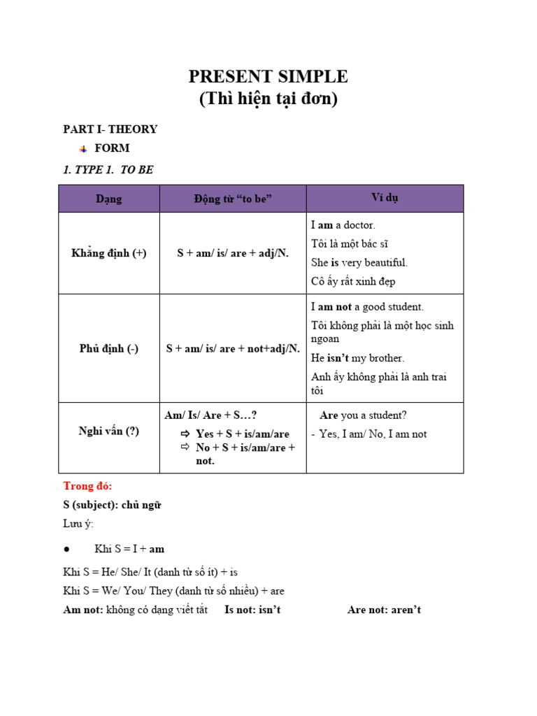 PRESENT SIMPLE | PDF