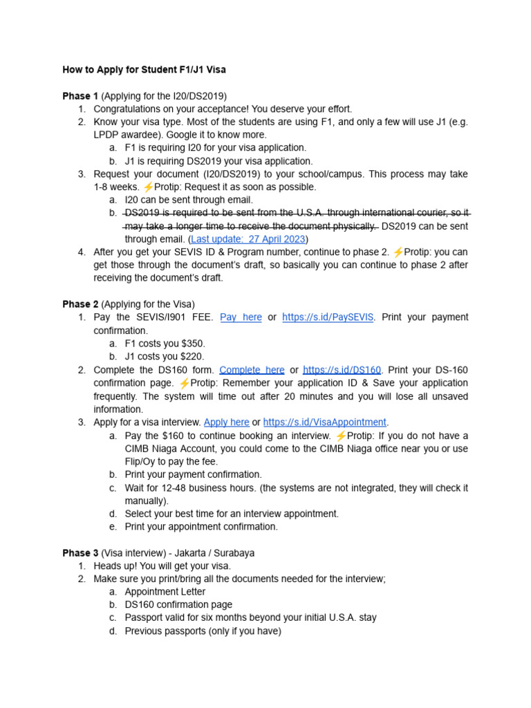 How To Apply For Student F1 J1 Visa Pdf Travel Visa Visa Inc