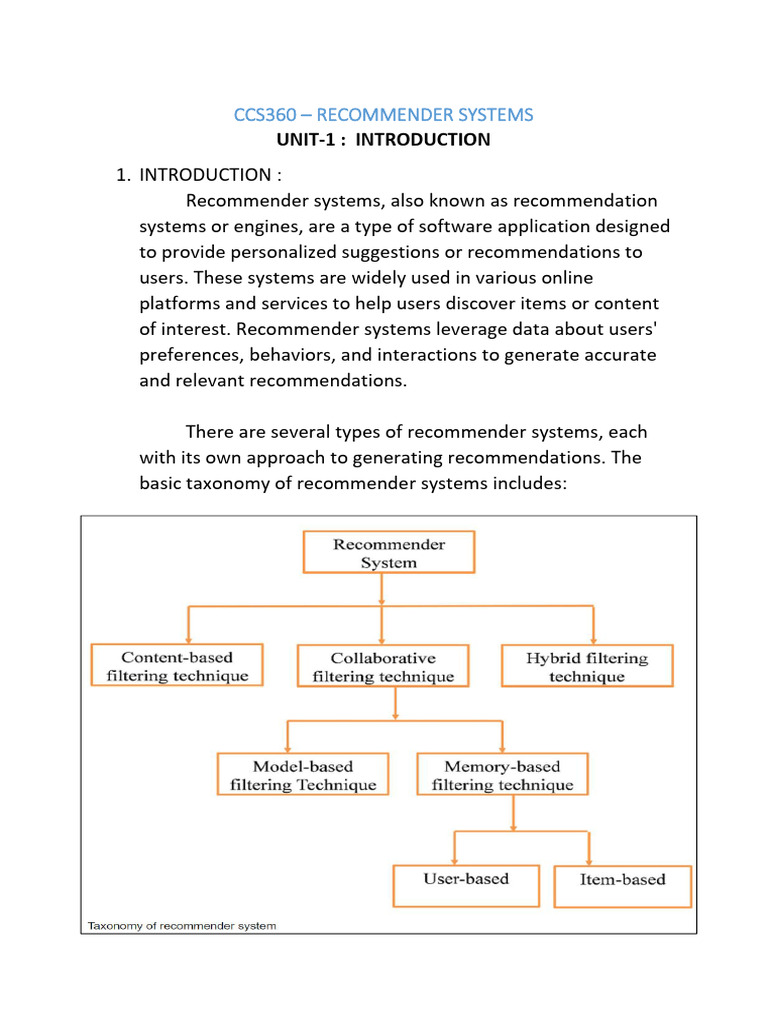 Overview of Recommender Systems | PDF | Principal Component Analysis ...