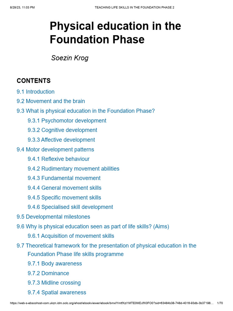 Teaching Life Skills in Foundation Phase | PDF | Learning | Perception