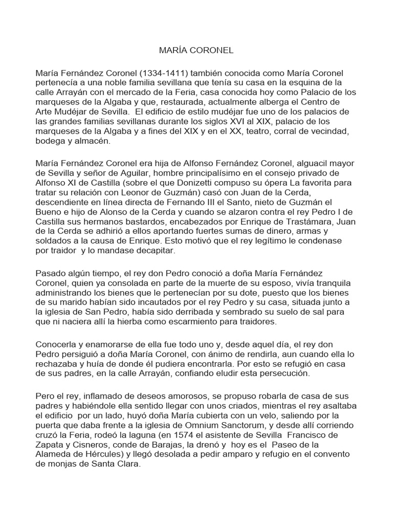 MARIA CORONEL | PDF