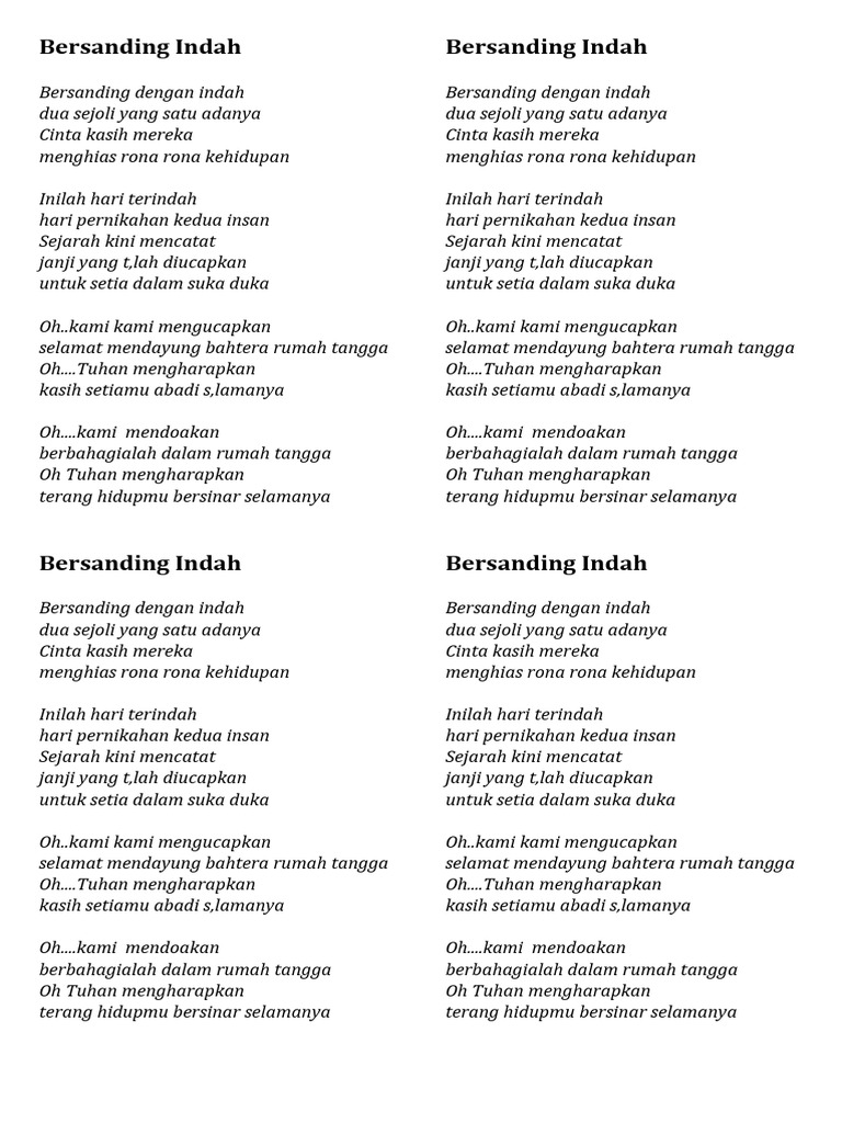 Bersanding Indah | PDF