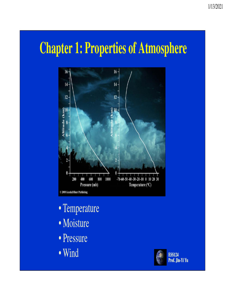 1_Properties of Atmosphere | PDF | Cloud | Atmosphere Of Earth