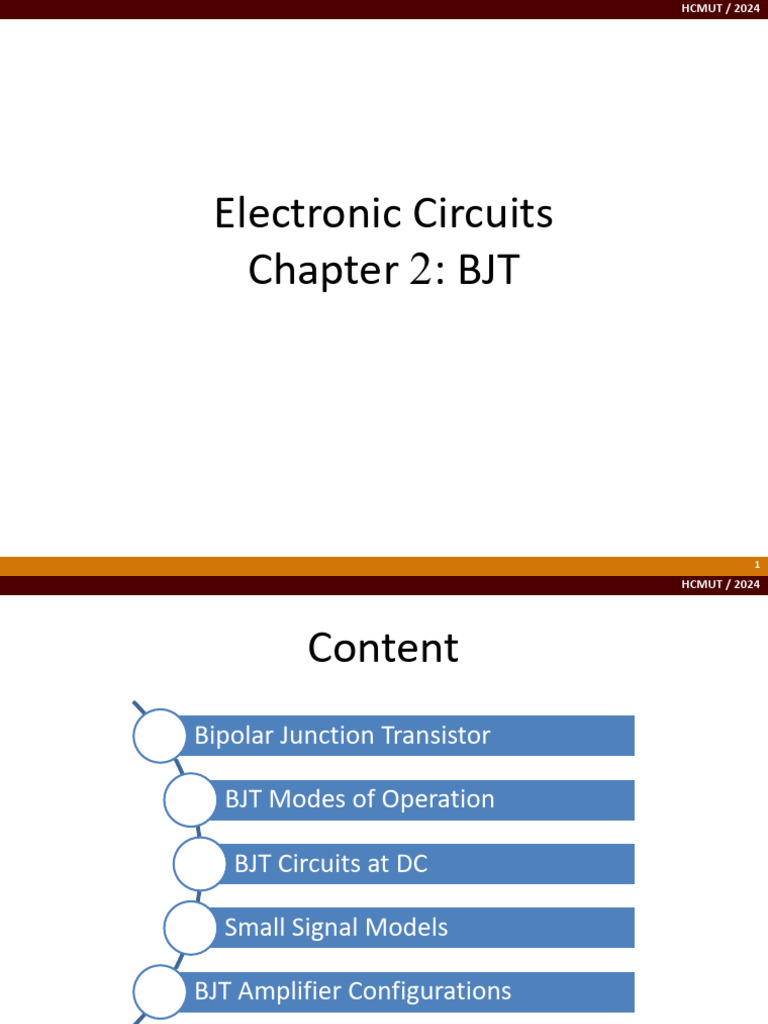 Chapter 2 - Review On BJT | PDF | Bipolar Junction Transistor | Amplifier