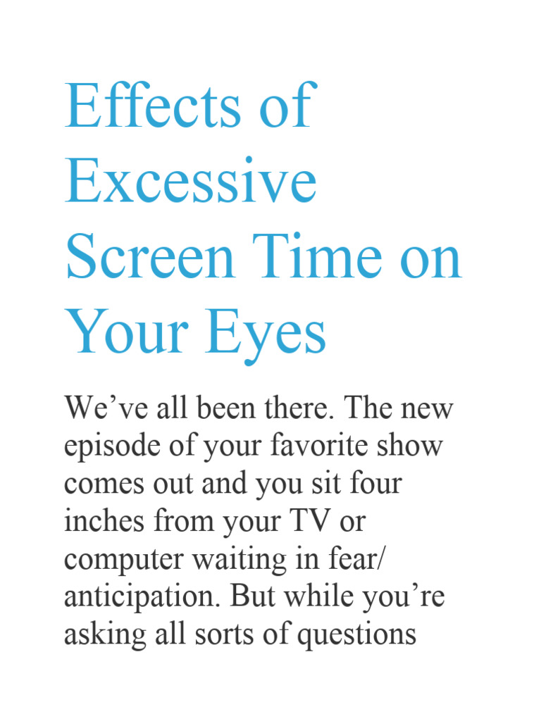 Visual Health. | PDF | Myopia | Human Eye