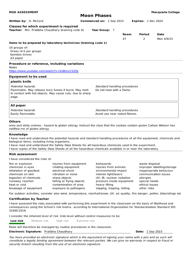 Moon Phases | PDF | Risk | Hazards