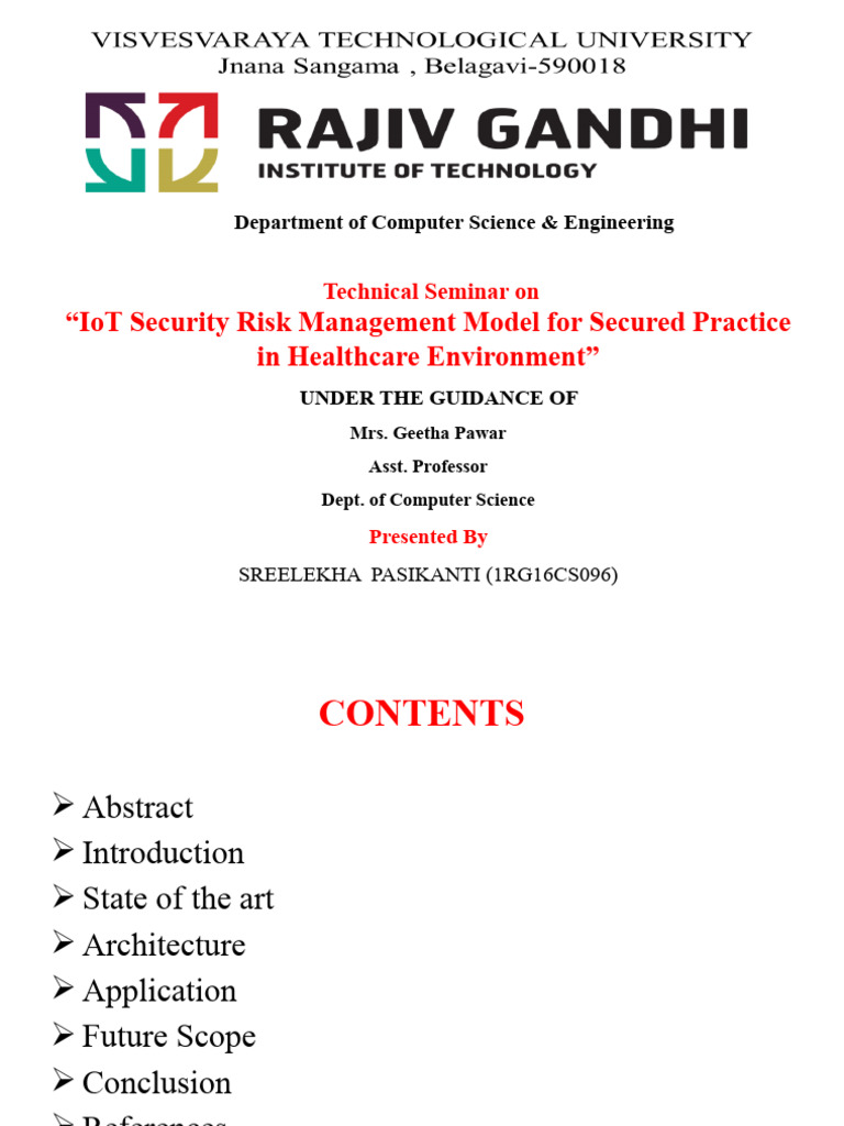 Technical Seminar | PDF | Internet Of Things | Computer Security