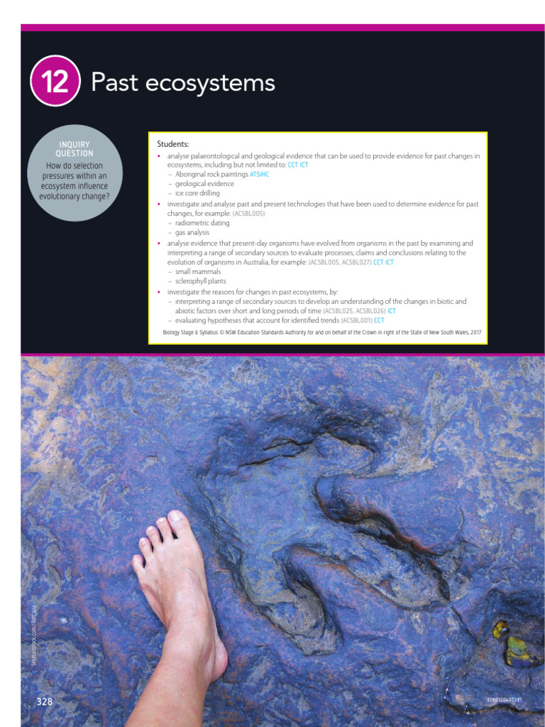 Binsw11 Chapter 12 Past Ecosystems | PDF | Fossil | Rock (Geology)