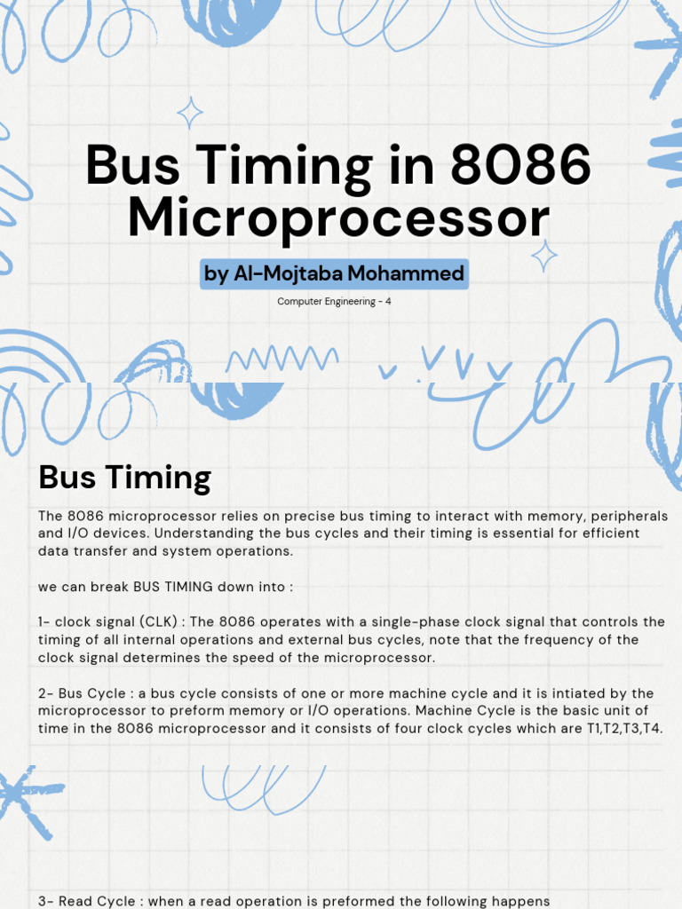 8086 Microprocessor Bus Timing | PDF