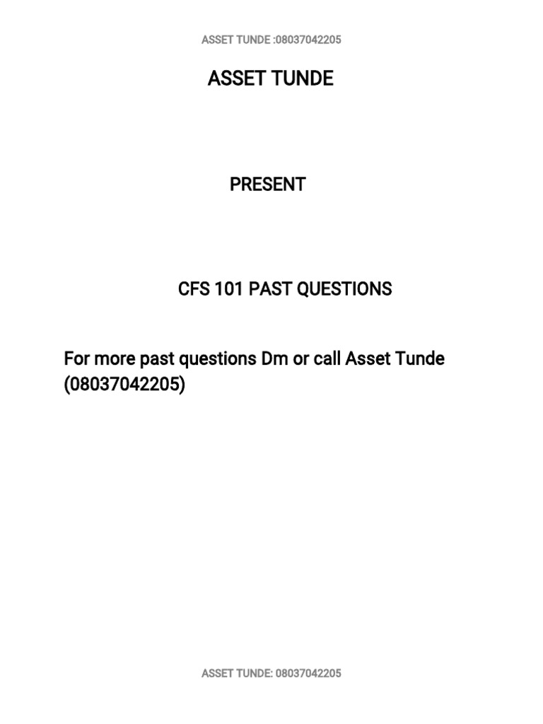 CFS 101 | PDF