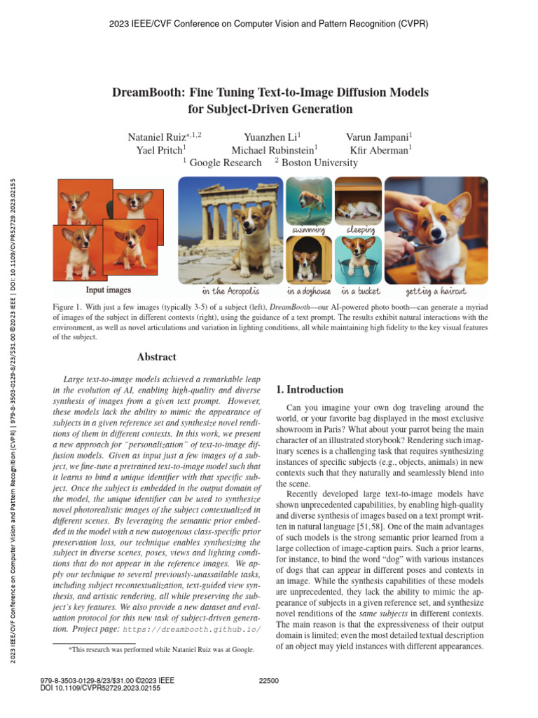 nataniel-ruiz-dreambooth-fine-tuning-text-to-image | PDF | Artificial Intelligence ...